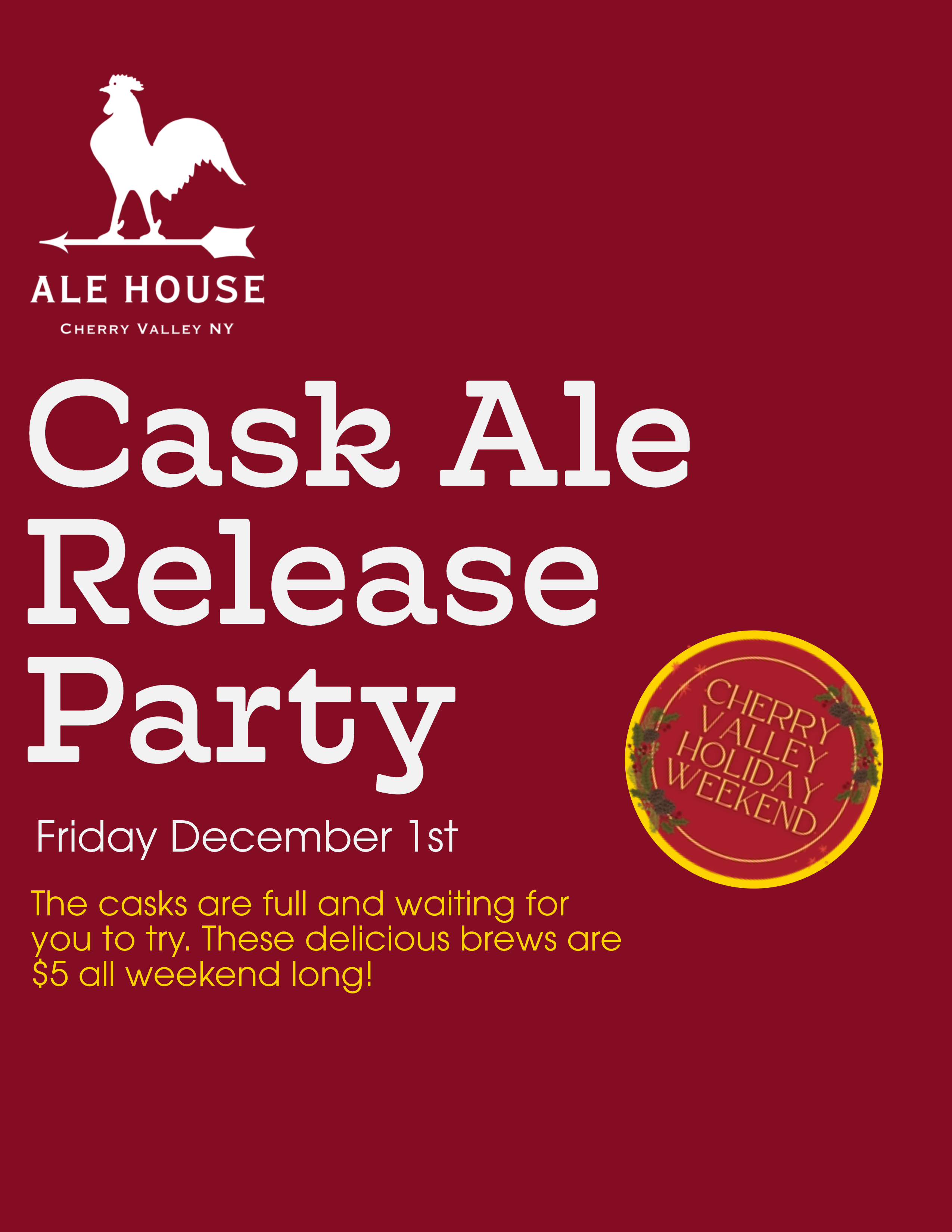 Cask Ale Release Party - Red Shed Brewing